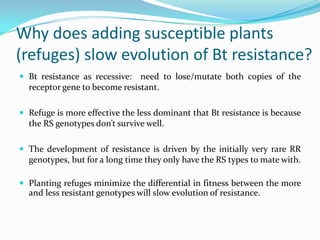 Insect resistance & future of bt transgenic crops | PPTX