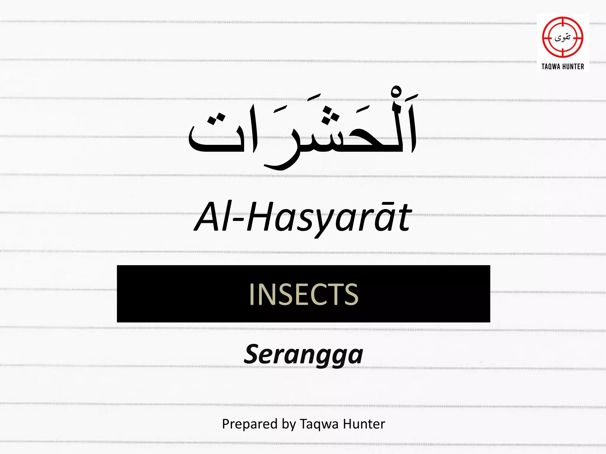 BAHASA ARAB - Serangga (Insects) | PDF