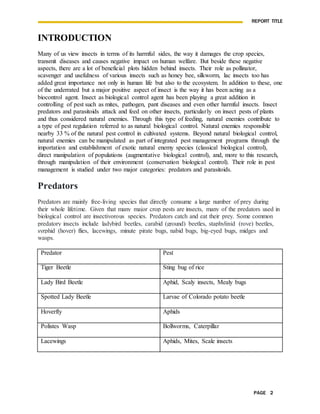 Insects as biological pest control agents | DOCX