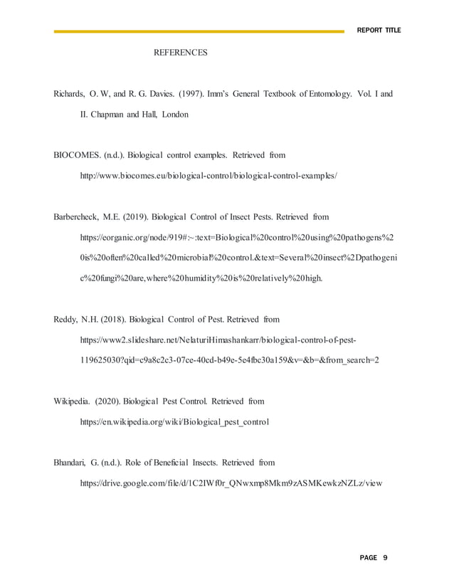 Insects as biological pest control agents | DOCX