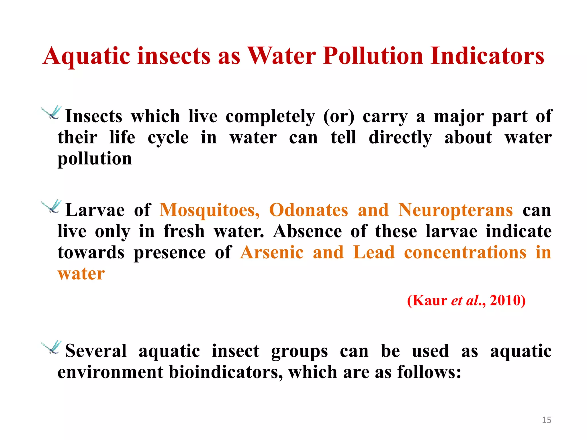Insects as pollution indicators | PPTX
