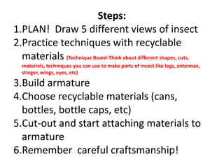 Introduction to Sculpture with images of bug sculpture | PPT
