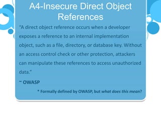 InsecureDirectObjectReferences | PPT
