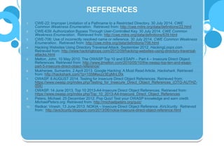 InsecureDirectObjectReferences | PPT