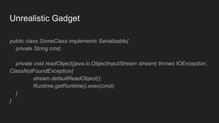 Insecure Java Deserialization | PPTX