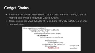 Insecure Java Deserialization | PPTX | Programming Languages | Computing