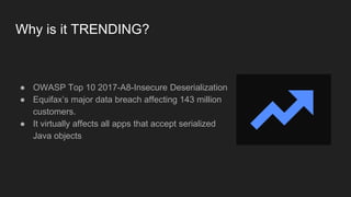 Insecure Java Deserialization | PPTX | Programming Languages | Computing