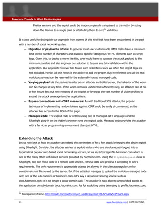 Insecure trends in web technologies 2009 | PDF | Social Networking | Internet