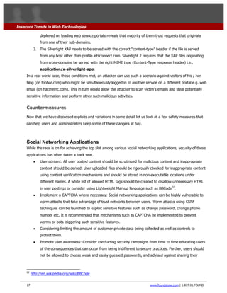 Insecure trends in web technologies 2009 | PDF | Social Networking ...