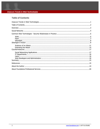 Insecure trends in web technologies 2009 | PDF | Social Networking | Internet