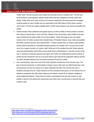 Insecure trends in web technologies 2009 | PDF