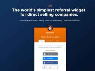 Direct Selling Innovations #1: Social Referral Widget | PPT