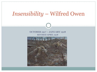 Insensibility – Wilfred Owen | PPT