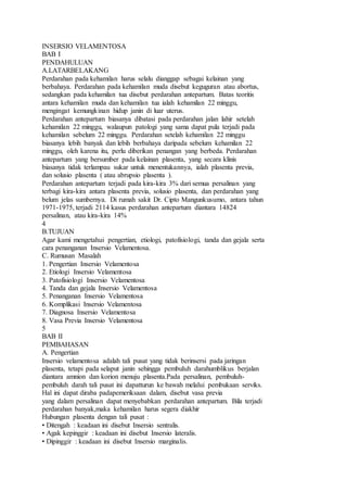 Insersio velamentosa | DOCX