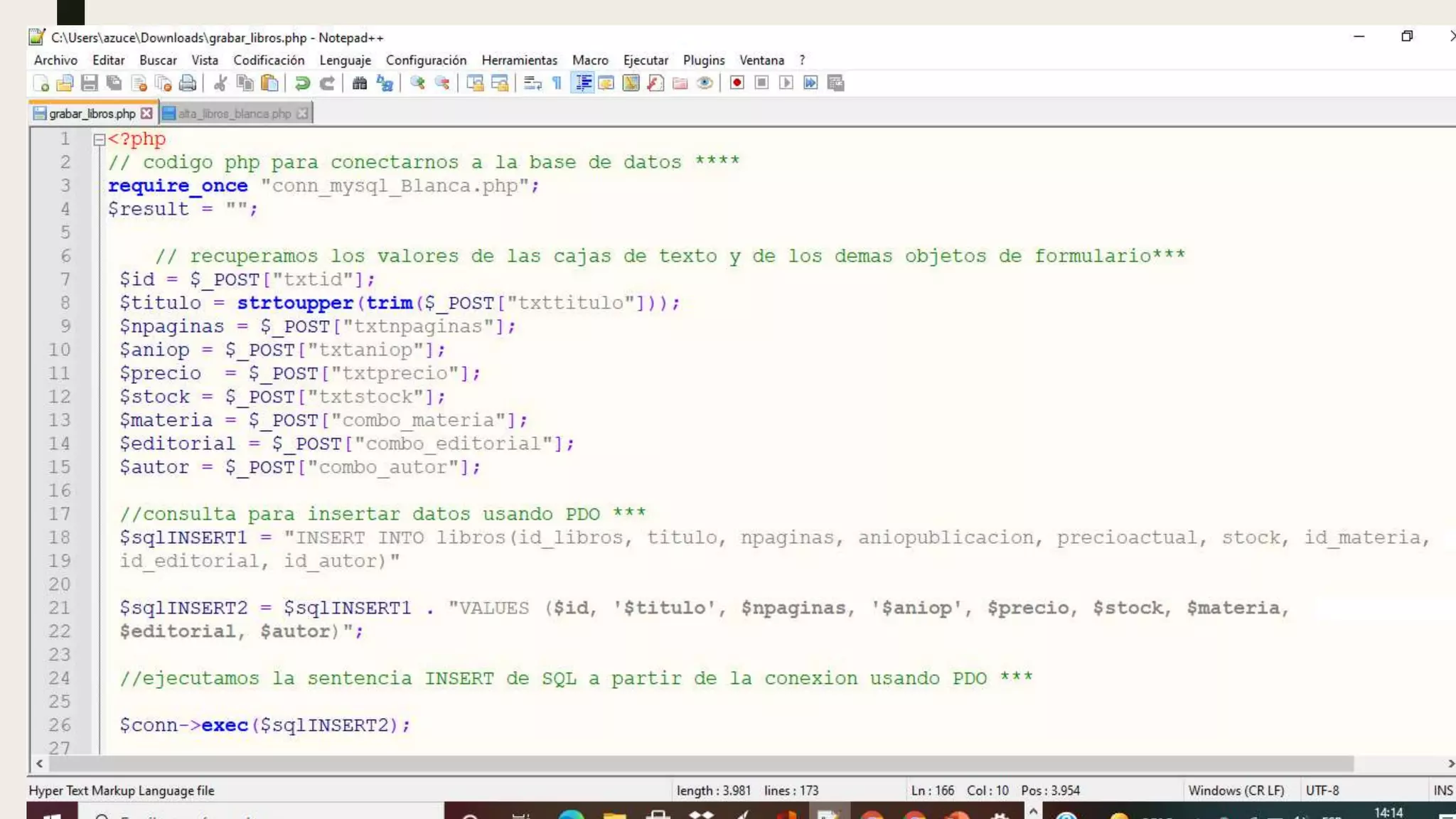 Insertar datos desde formulario web usando php | PPT