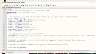 Insertar datos desde formulario web usando php | PPT