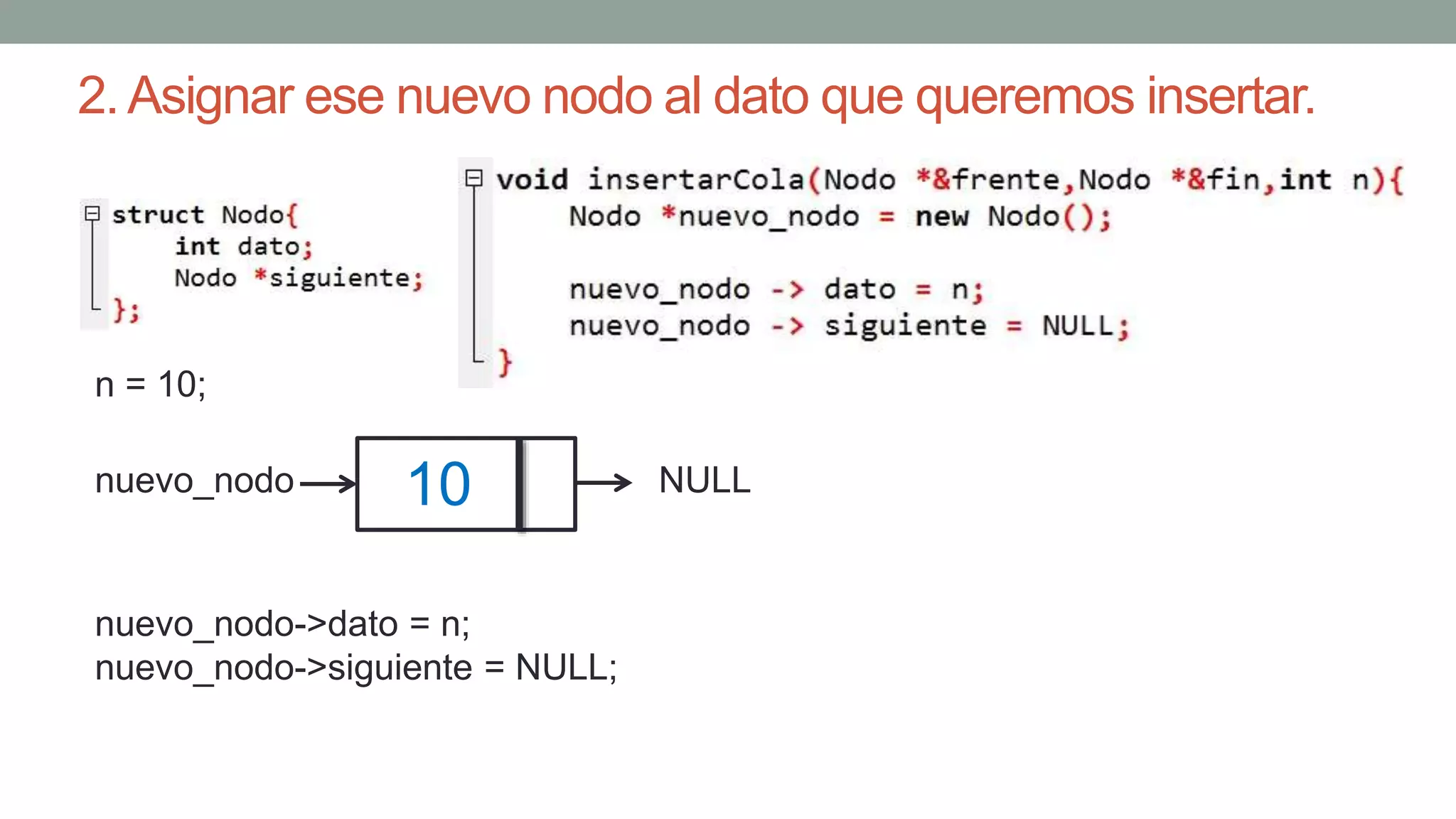 Insertar elementos en una cola | PPTX | Programming Languages | Computing