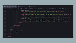Insertar datos desde formulario web usando PHP y MySQL (con PDO) | PPT
