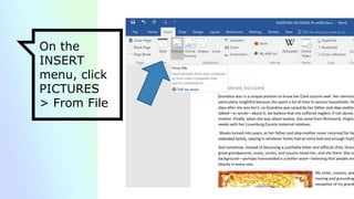 Inserting an image in word | PPTX