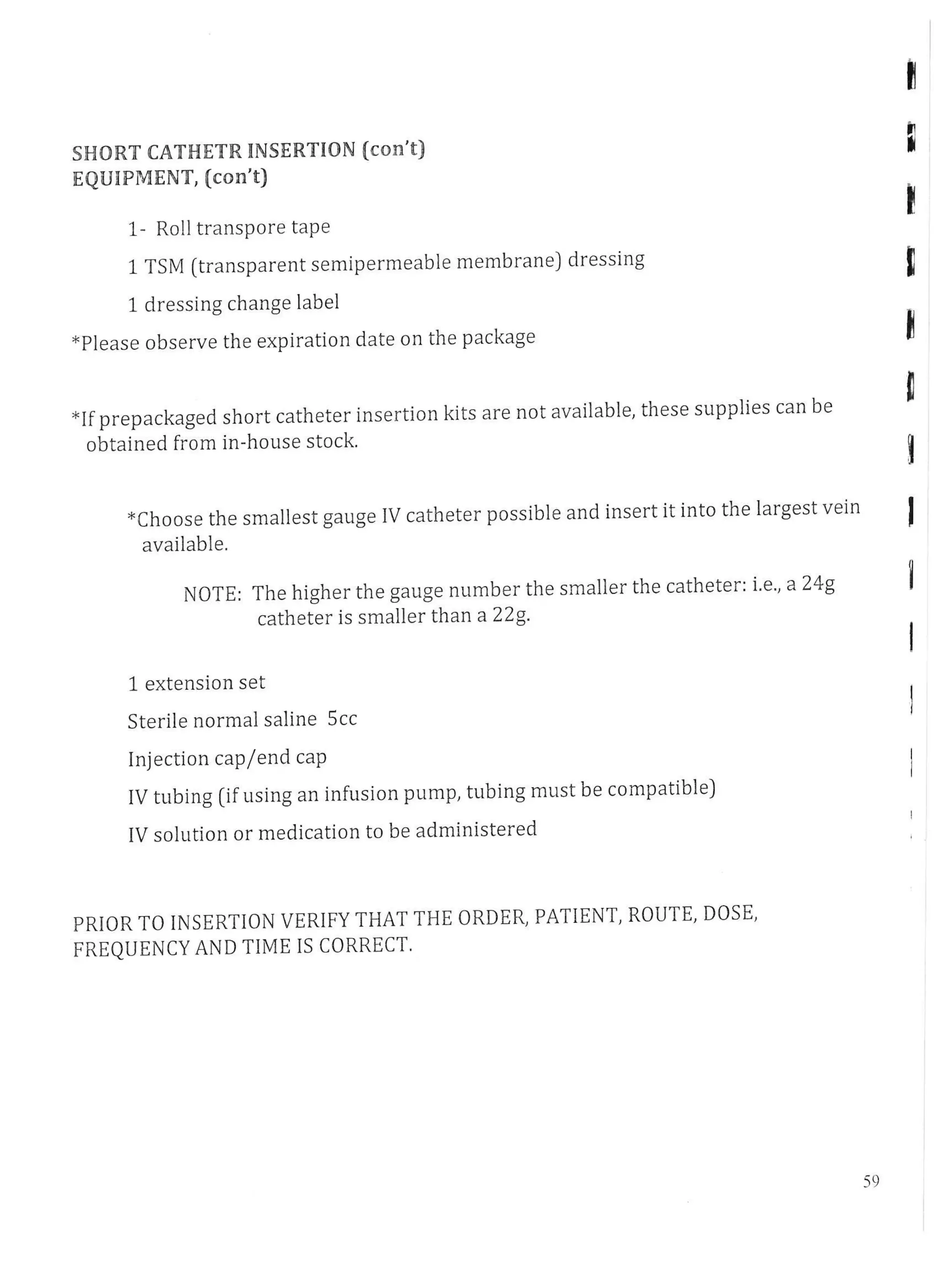 Inserting a short peripheral IV catheter paper | PDF
