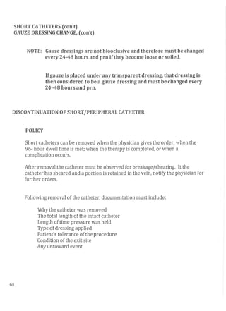 Inserting a short peripheral IV catheter paper | PDF