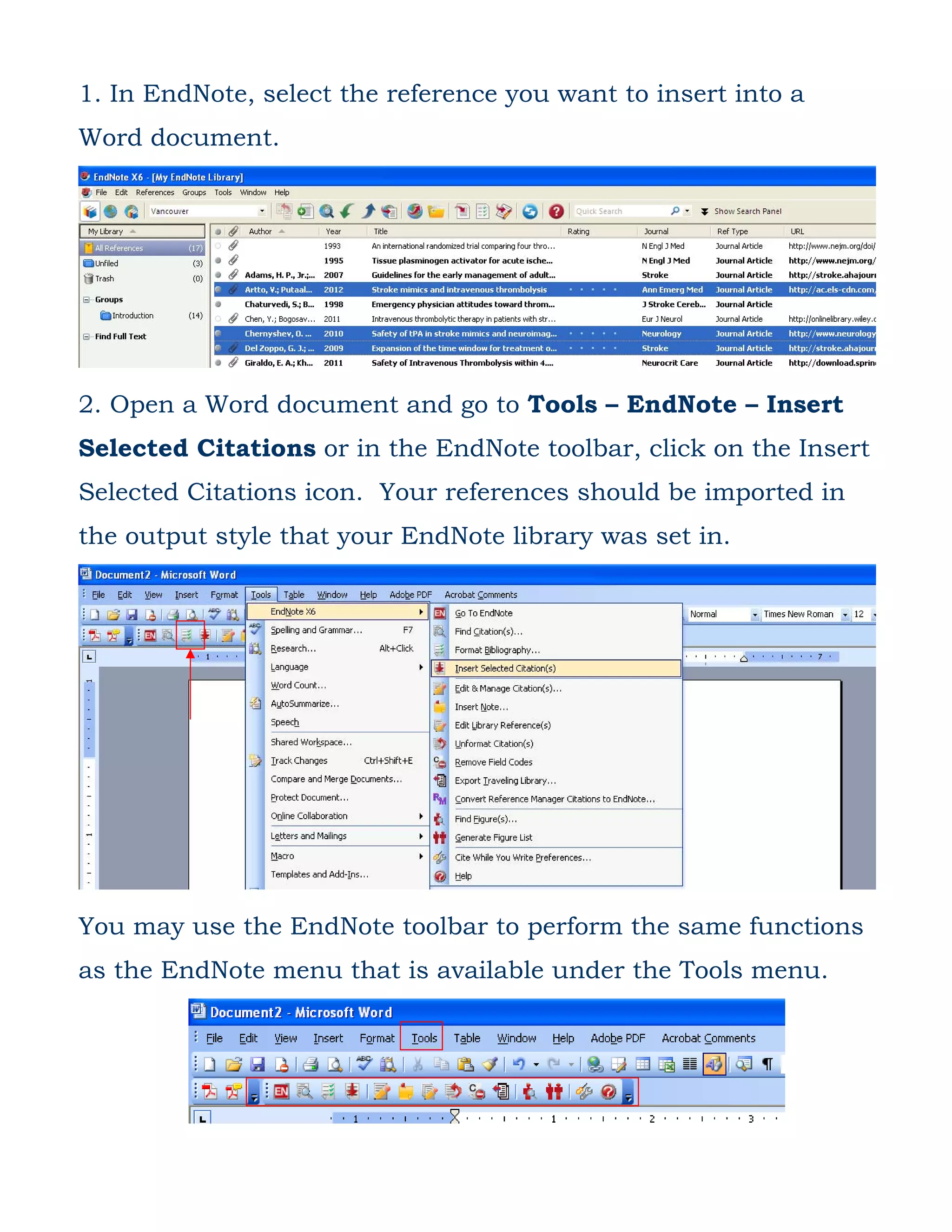 Inserting citations into microsoft word | PDF