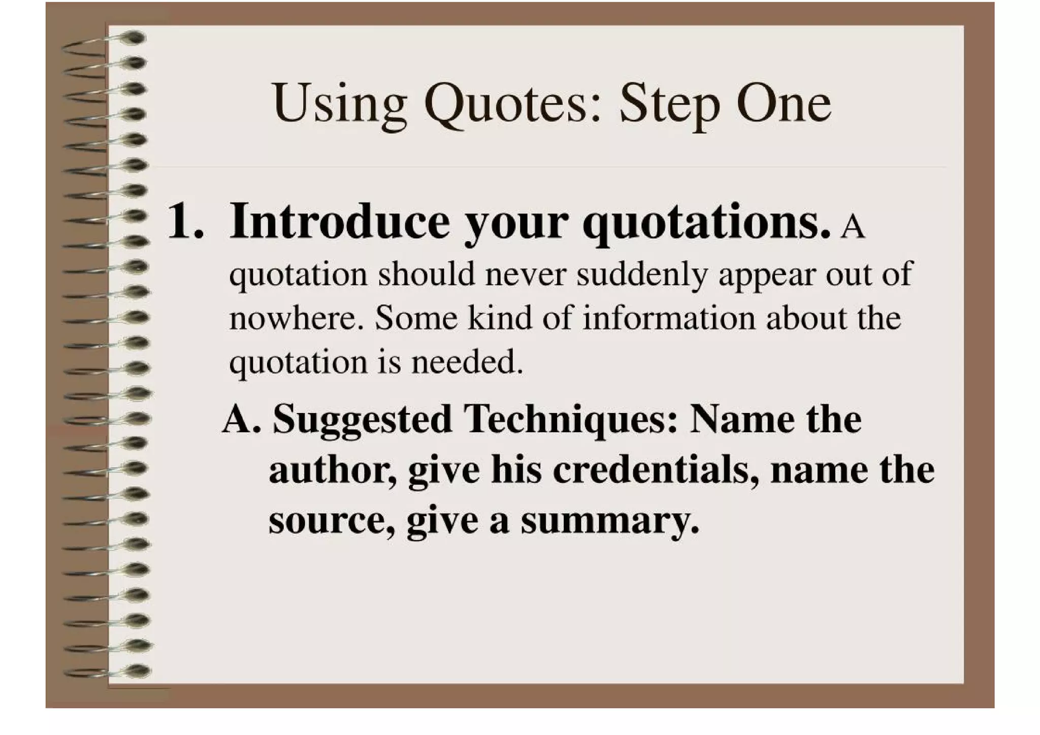 Inserting Quotes Into Essays | PPT