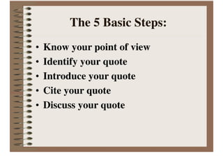 Inserting Quotes Into Essays | PDF