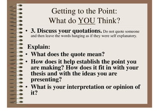 Inserting Quotes Into Essays | PDF
