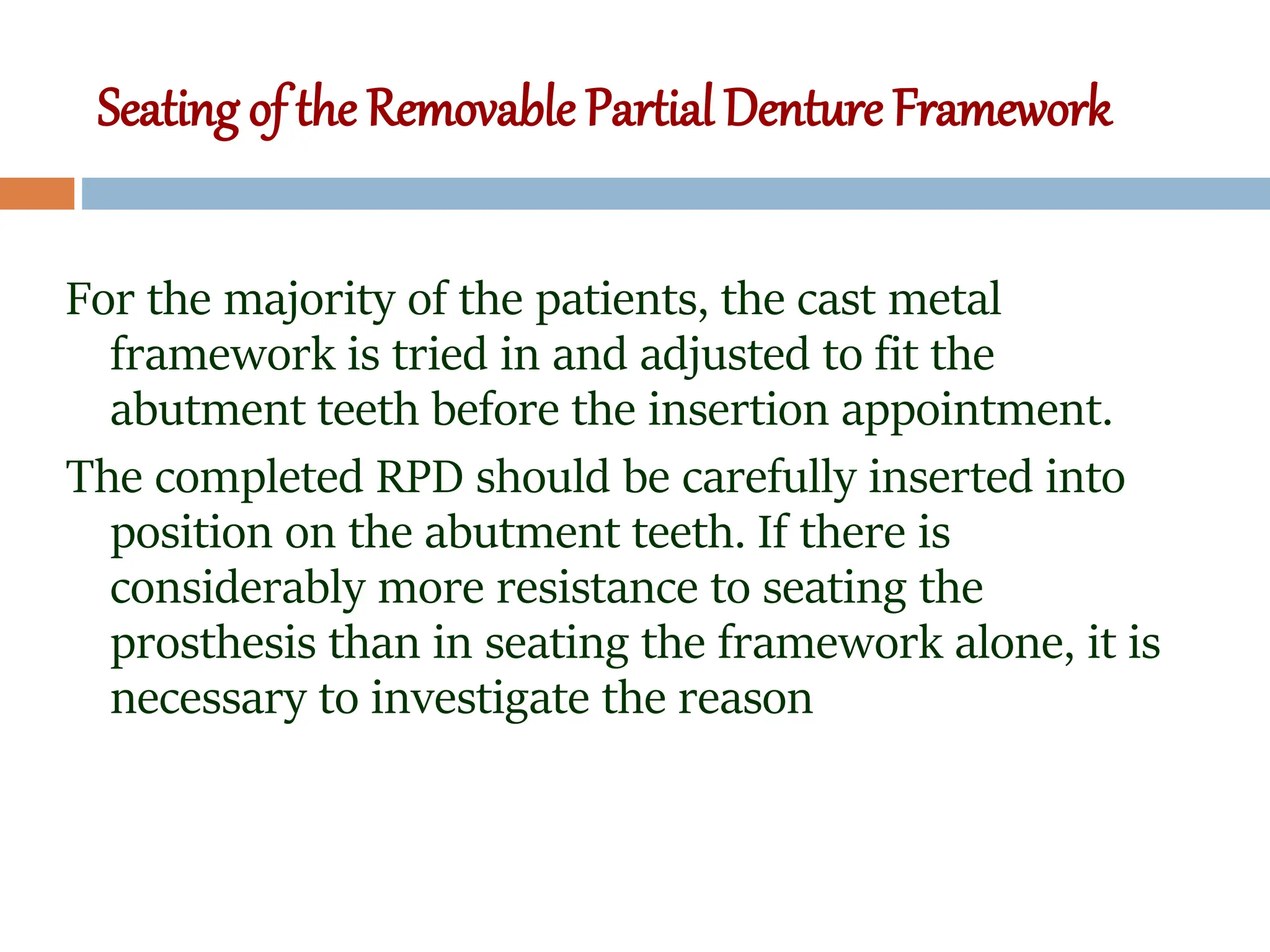 insertion-and-postinsertion-of-Removable partial denture | PPT
