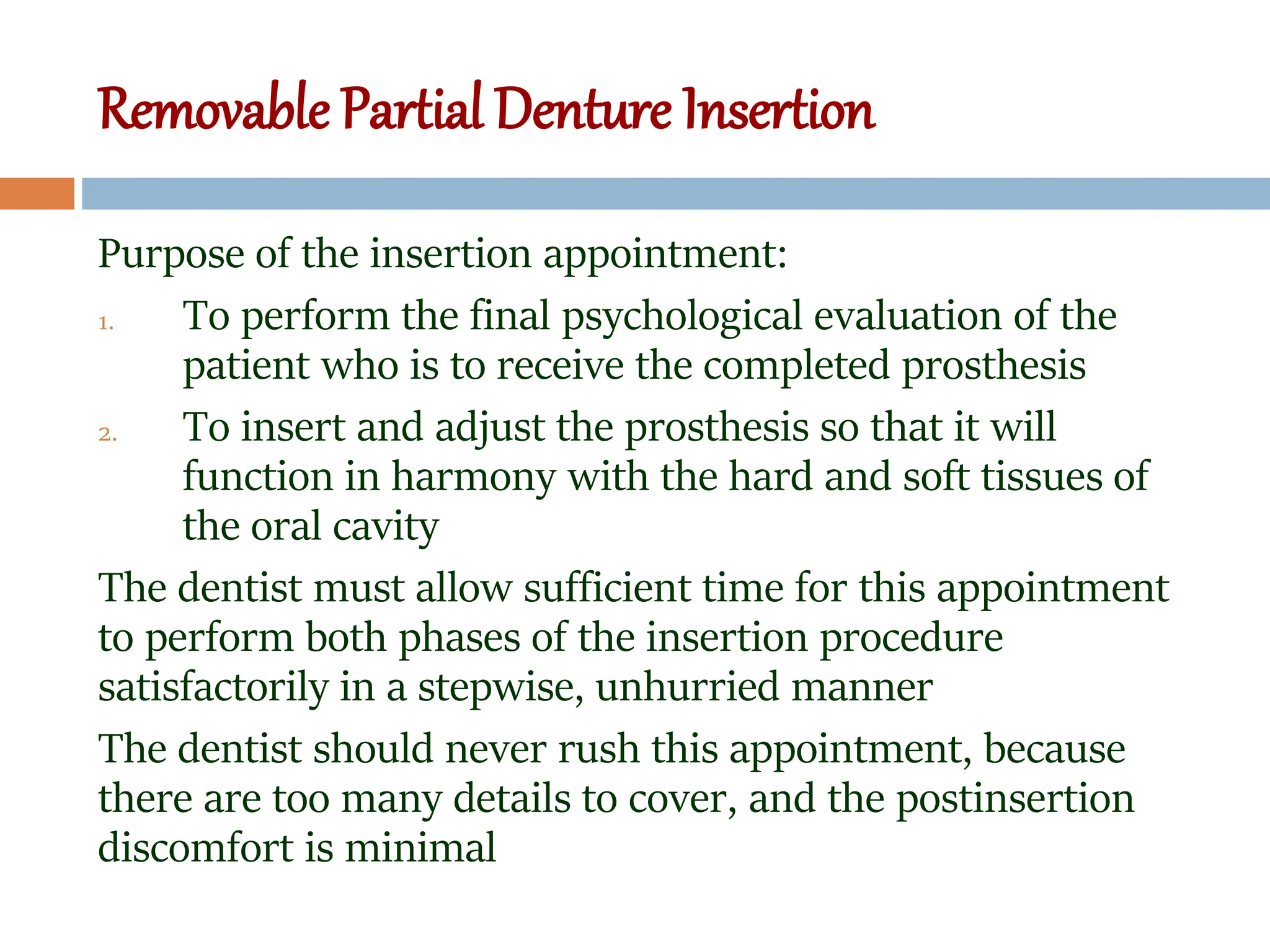 insertion-and-postinsertion-of-Removable partial denture | PPT