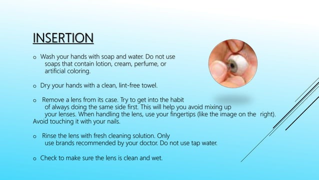 Insertion and removal of rgp contact lens. | PPTX | Eye and Vision ...