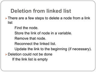 Insertion into linked lists | PPTX | Programming Languages | Computing