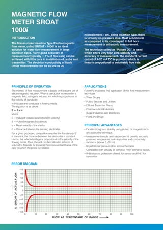 Flow meter for large pipelines, Insertion Electromagnetic Flow Meter ...