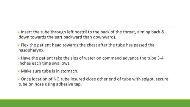Insertion of NG tube | PPTX