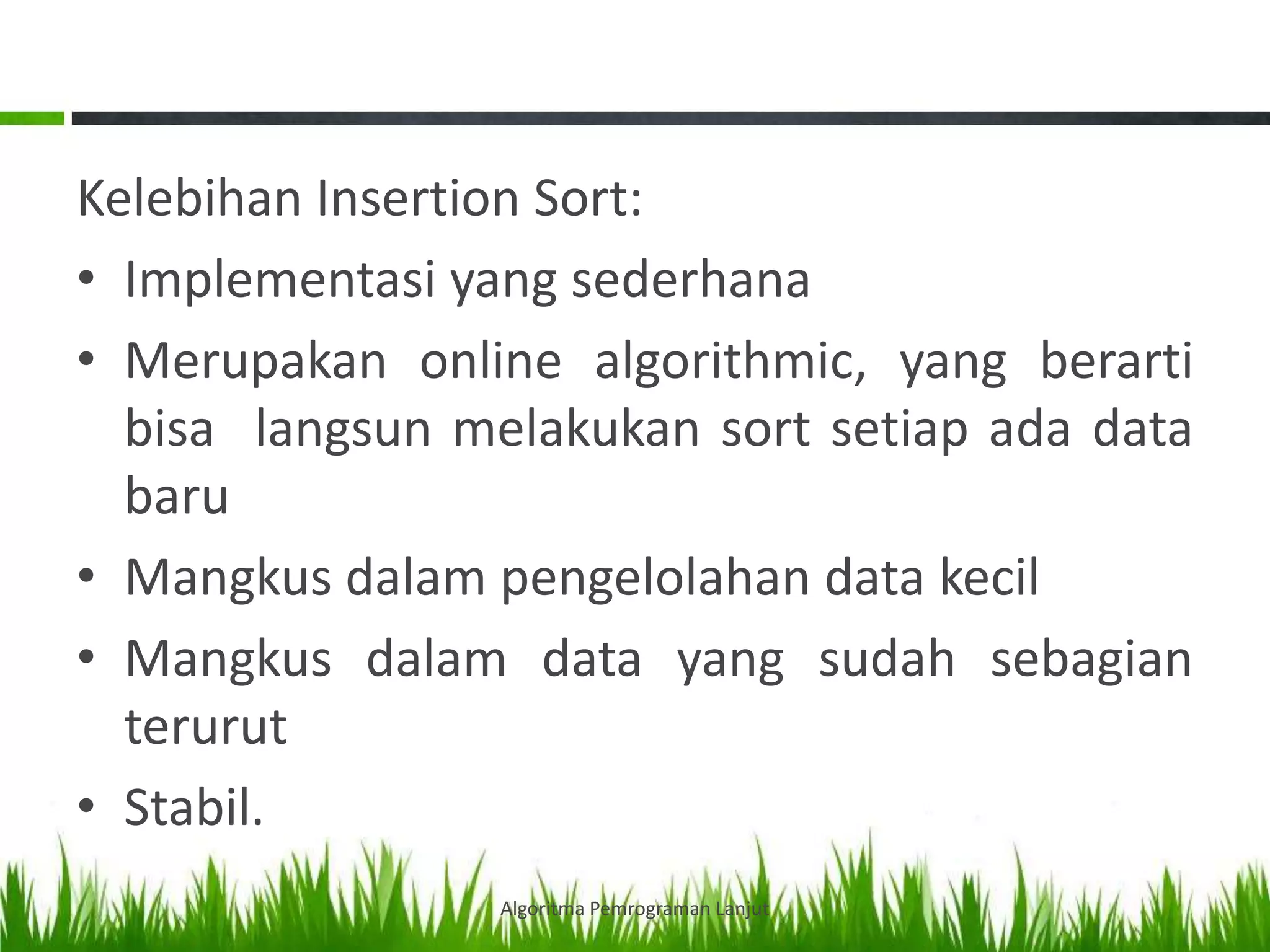 Insertion sort | PPTX