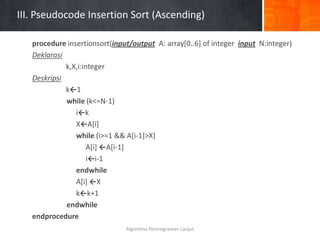 Insertion sort | PPTX