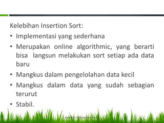 Insertion sort | PPTX
