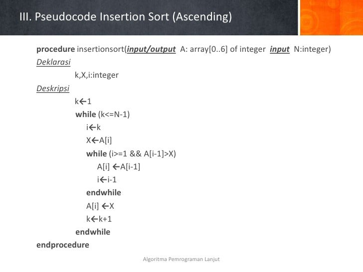 Insertion sort Insertion sort