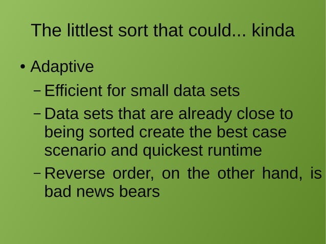 Intro to Sorting + Insertion Sort | PPT