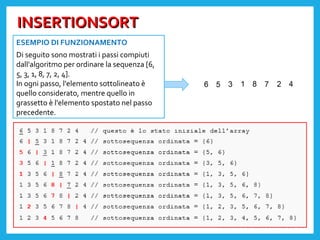 Insertion sort | PPT | Programming Languages | Computing