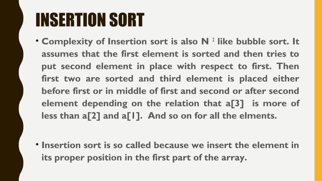Insertion sort | PPT