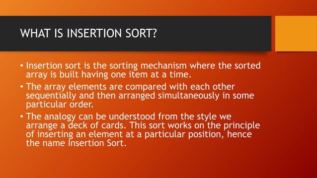 Insertion sort | PPT