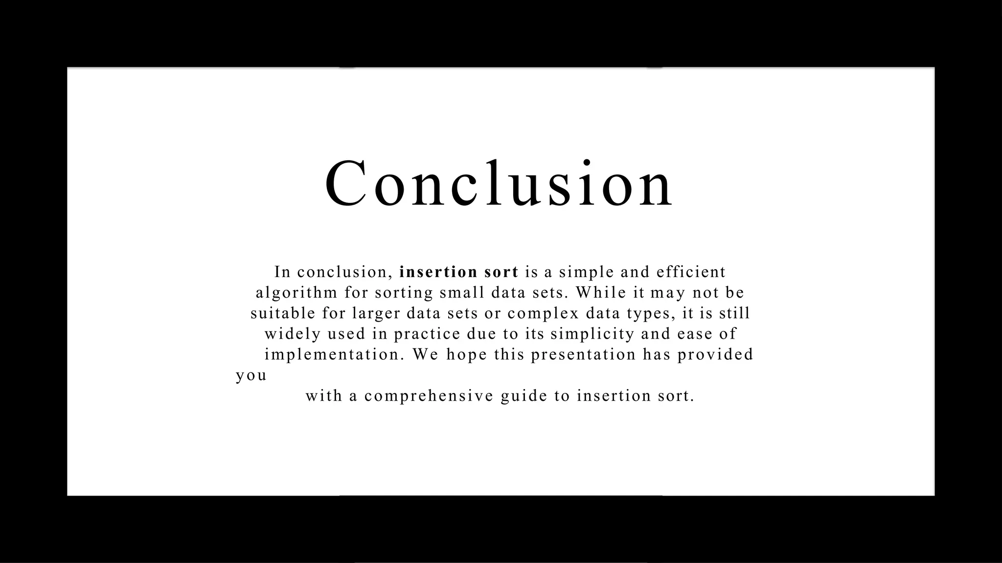 introduction to insertion Sorting algorithm | PPT introduction to insertion Sorting algorithm | PPT
