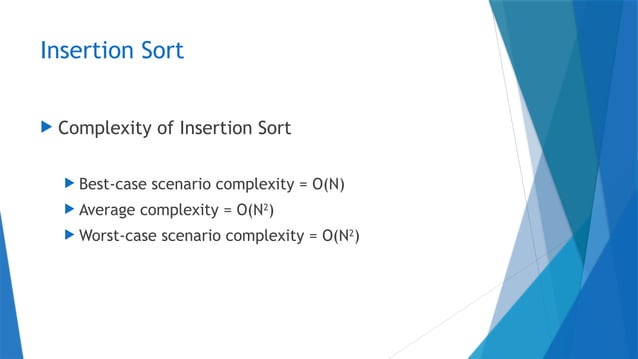 Insertion Sort Quick Introduction With Example Pptx