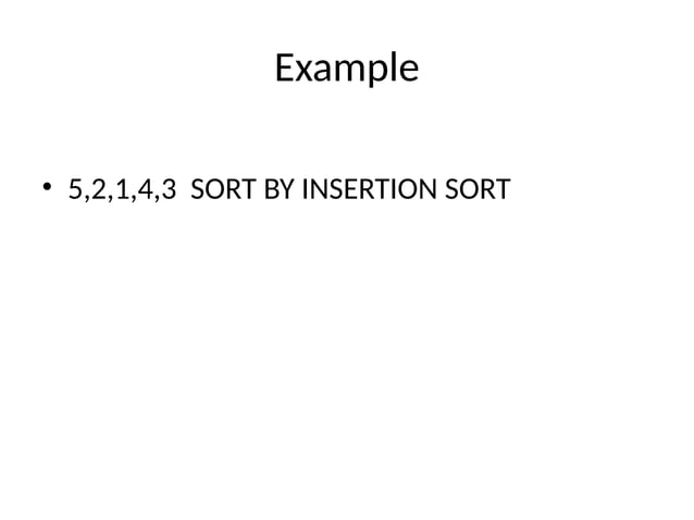 Insertion sort & Linear Search presentation | PPT