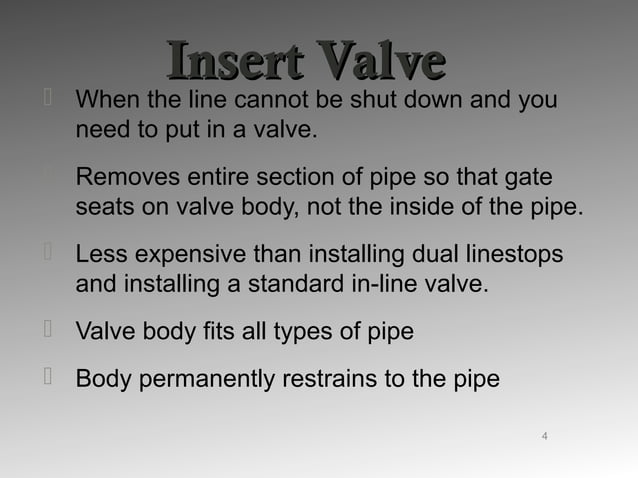 Insert Valve Installation Services | PPT | Technology & Computing