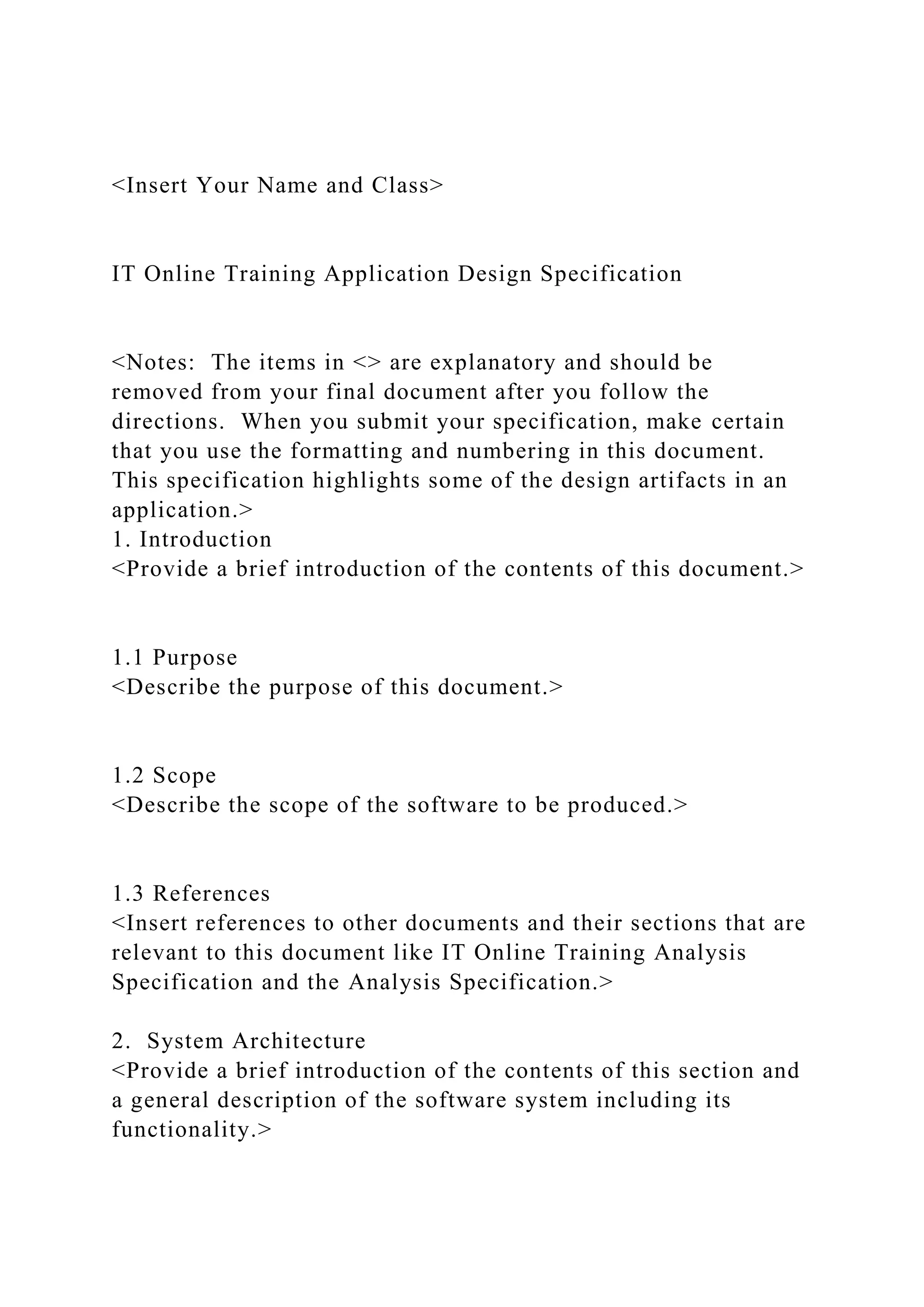Insert Your Name and ClassIT Online Training Application D.docx