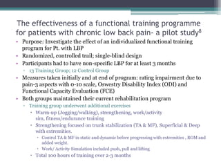 Functional Training for LBP | PPTX