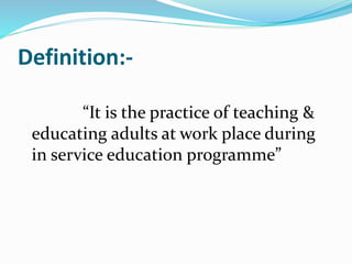 In service education | PPTX